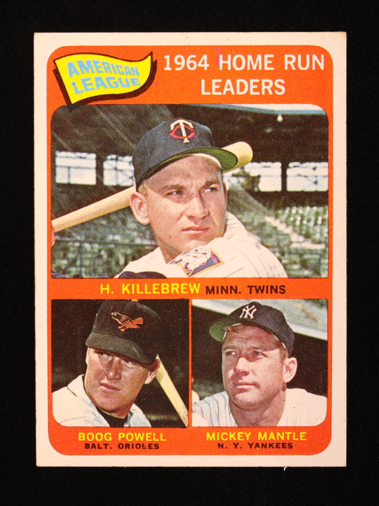 Harmon Killebrew / Mickey Mantle / Boog Powell 1965 Topps #3 AL Home ...