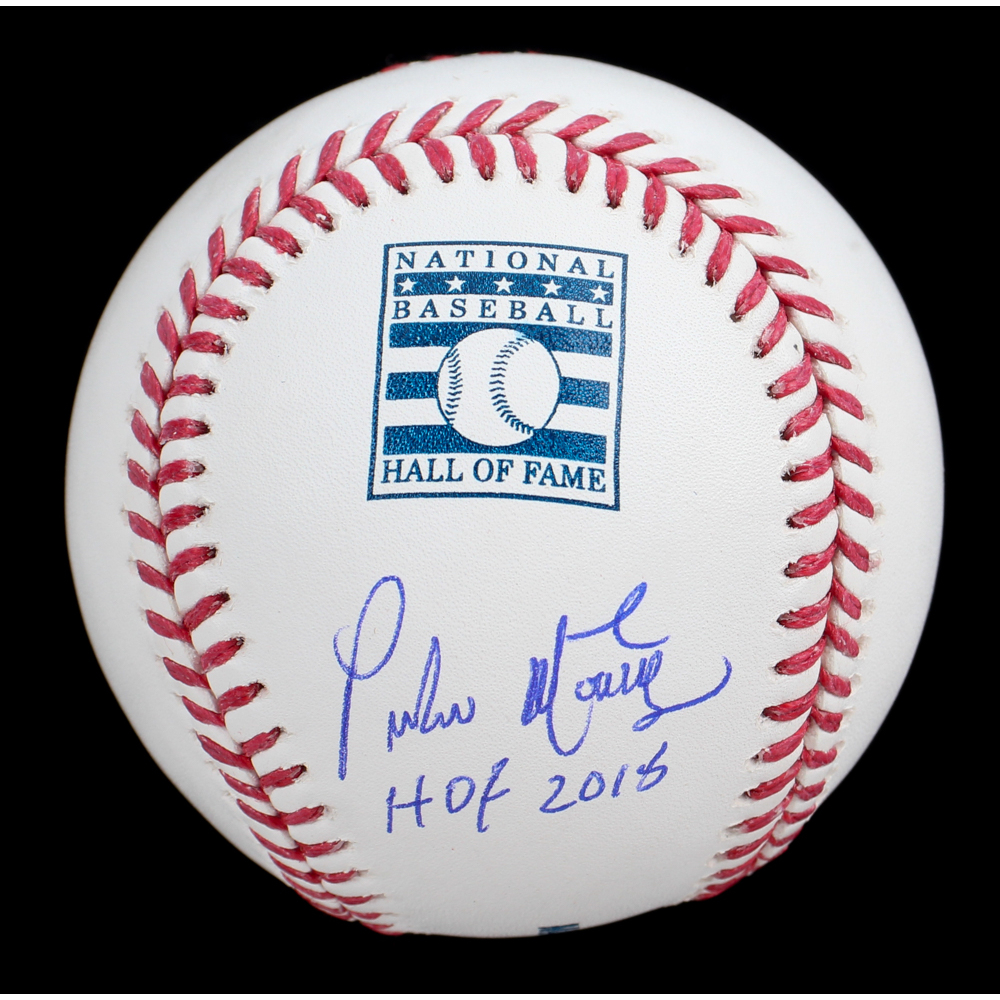 Pedro Martinez Signed OML Hall of Fame Logo Baseball Inscribed "HOF ...