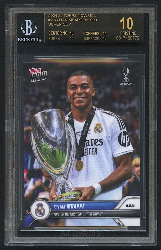 Kylian Mbappe 2024 Topps Now #2 | Super Cup (BGS Black Label 10 ...