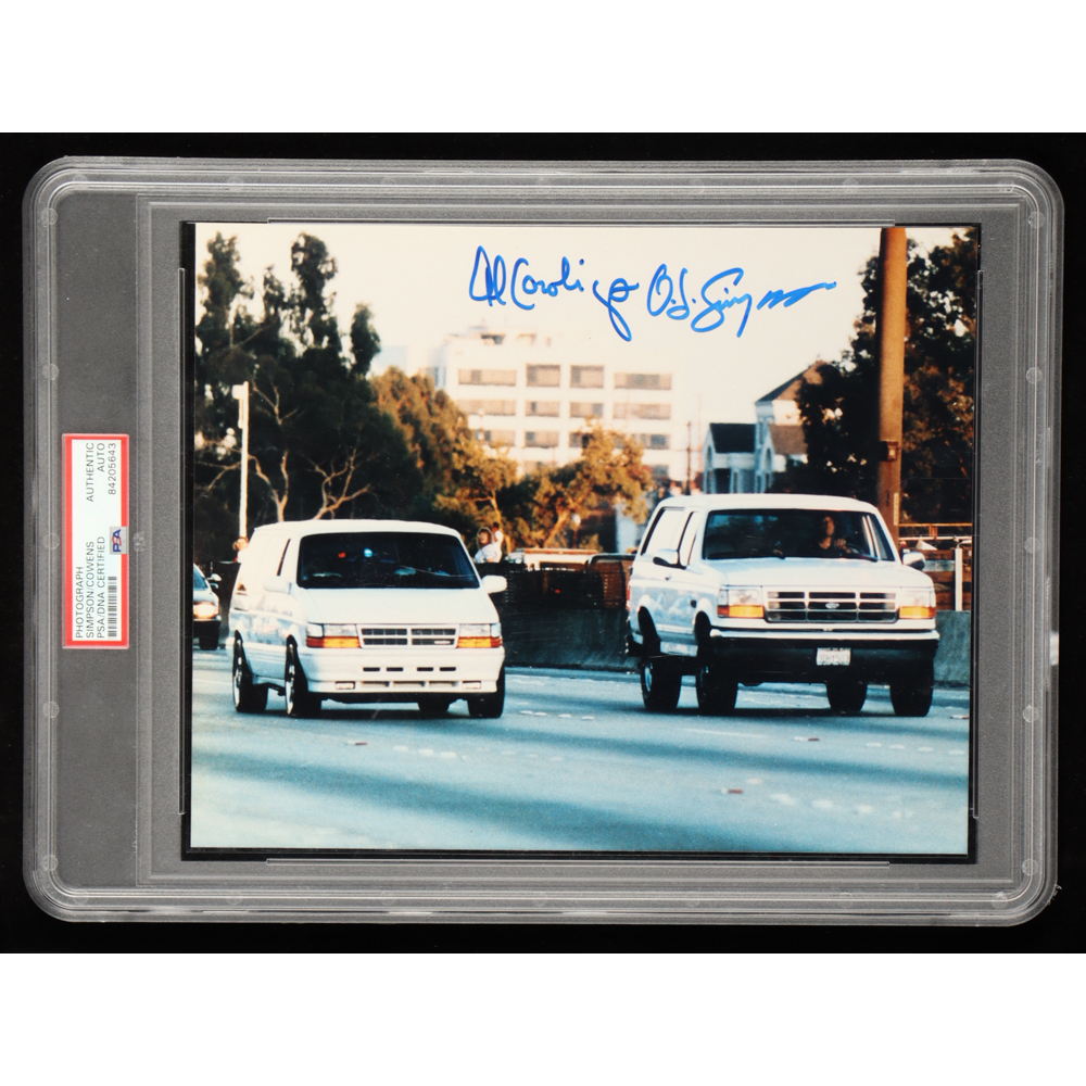 OJ Simpson & Al Cowlings Signed 8x10 Photo from Infamous Ford Bronco ...