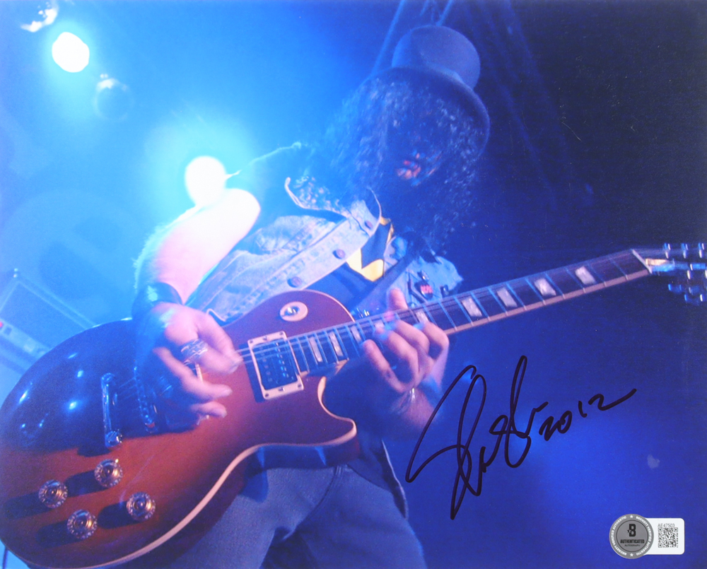 Slash Signed Guns N' Roses 8x10 Photo (Beckett) | Pristine Auction