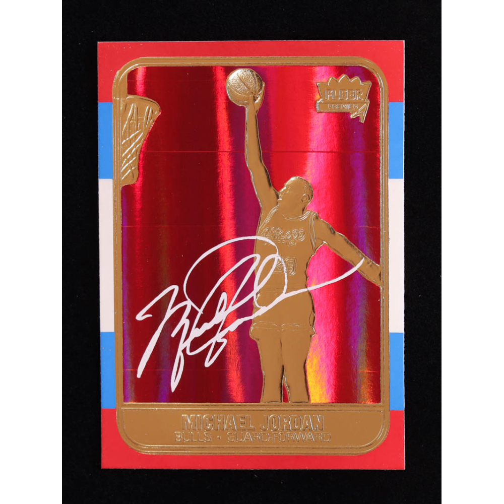 Michael Jordan 1997 Fleer Premier Signature Series Red Holo Refractor ...