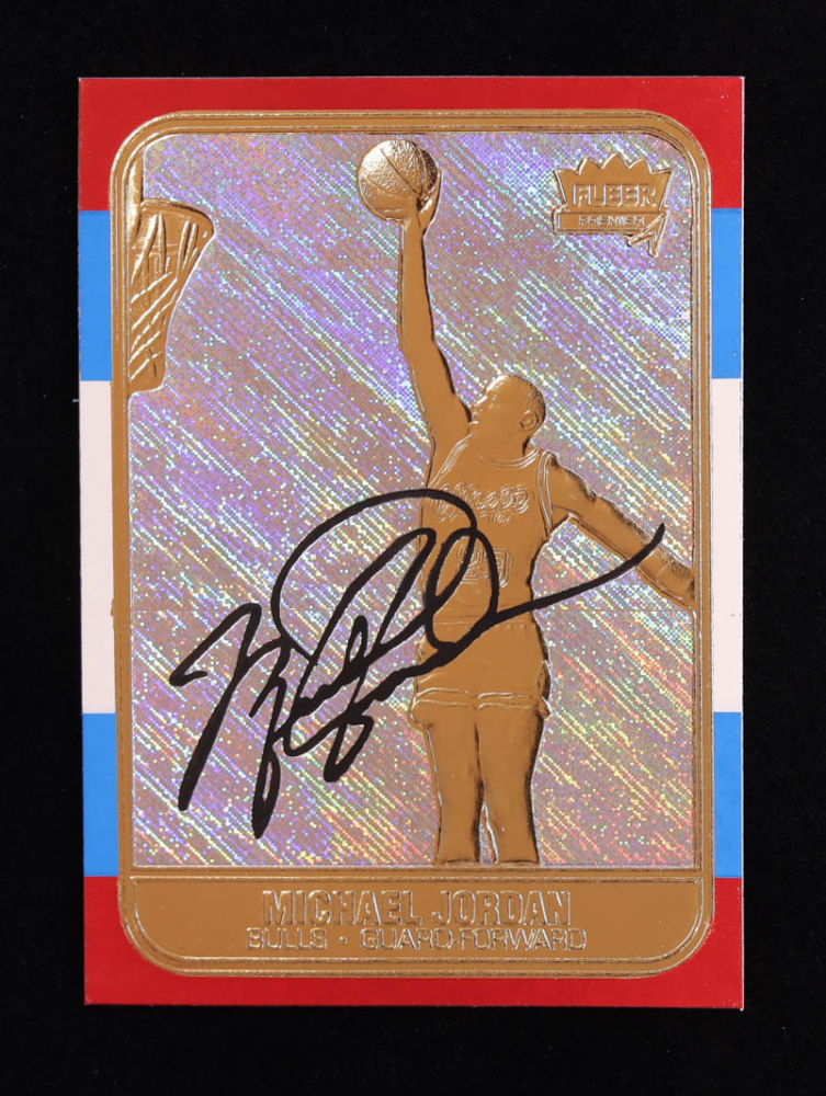 Michael Jordan 1997 Fleer Premier Signature Series Holo Prism Refractor ...