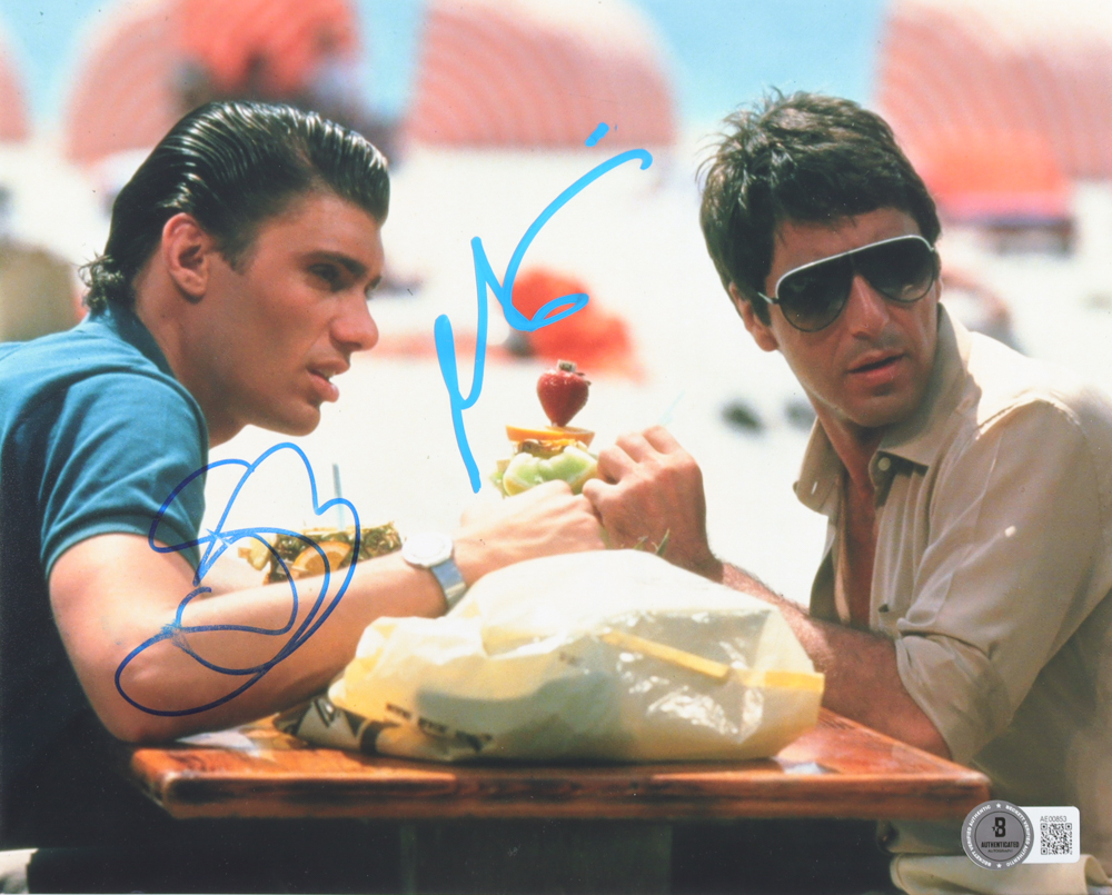 Al Pacino & Steven Bauer Signed "Scarface" 8x10 Photo (Beckett ...