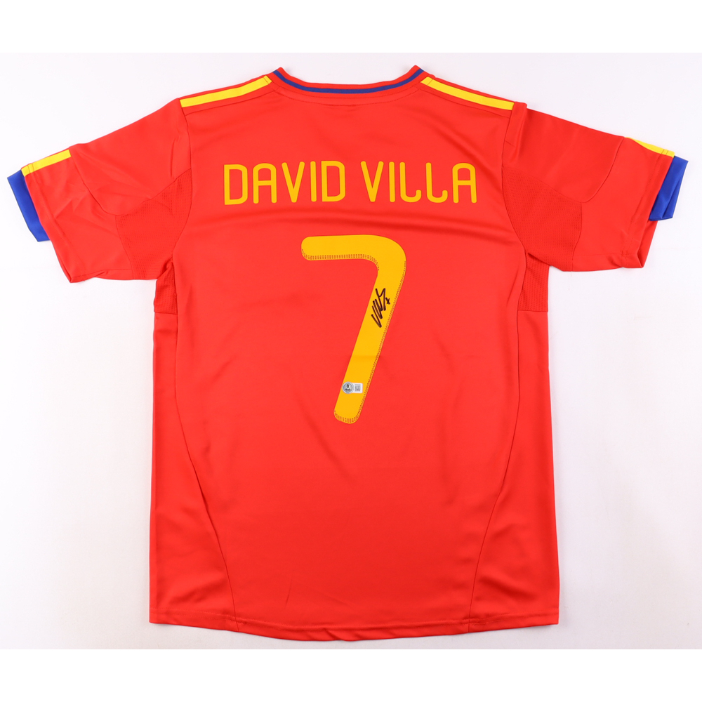 David Villa Signed Spain Jersey (Beckett) | Pristine Auction