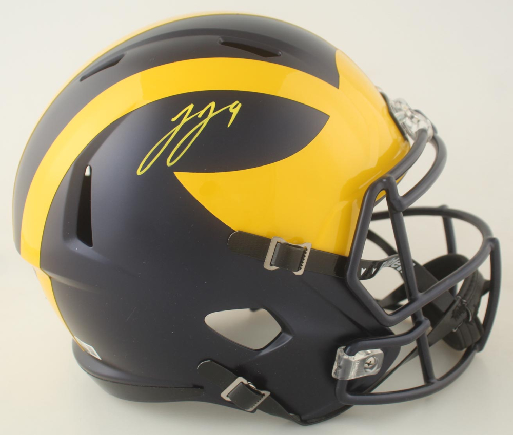 J. J. McCarthy Signed Michigan Wolverines Full-Size Speed Helmet ...