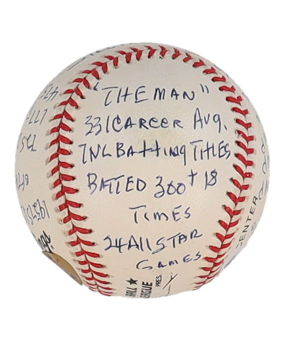 Stan "The Man" Musial Signed LE ONL Baseball with Multiple Career Stat ...