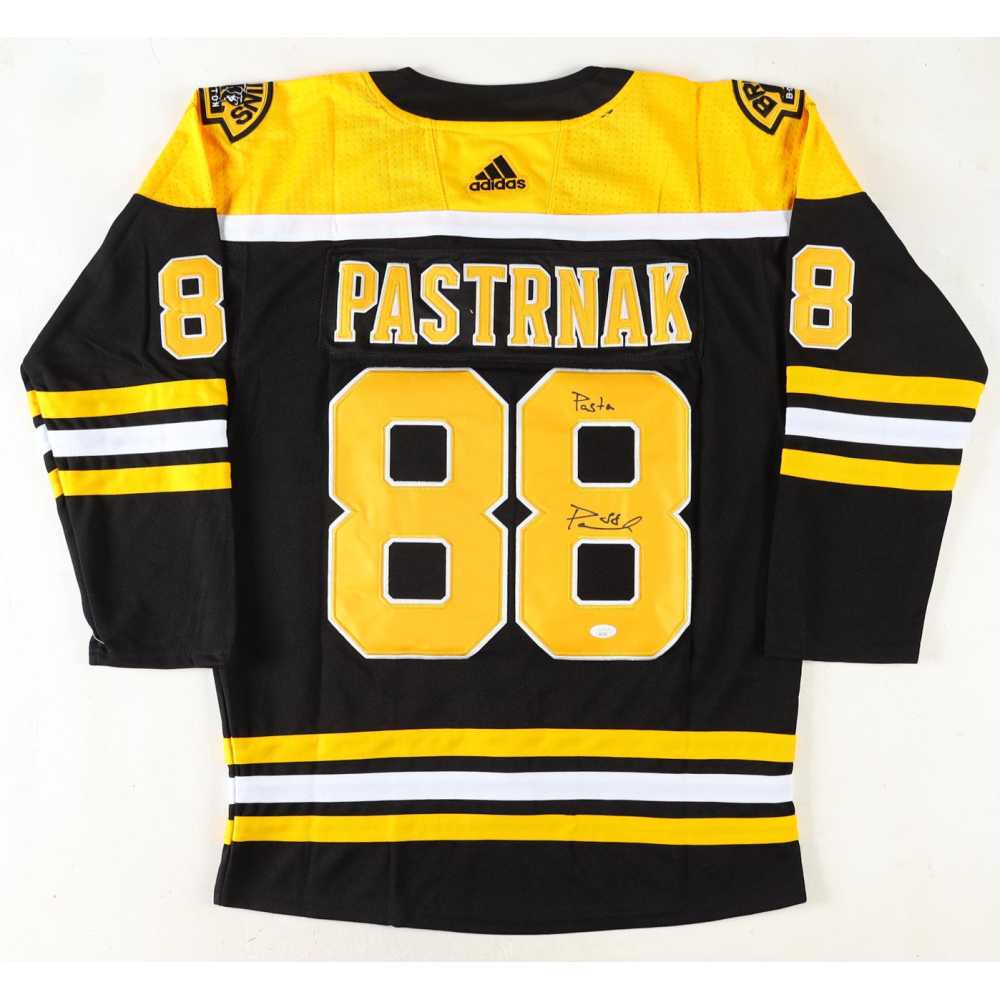 David Pastrnak Signed Bruins Jersey Inscribed "Pasta" (JSA) | Pristine ...