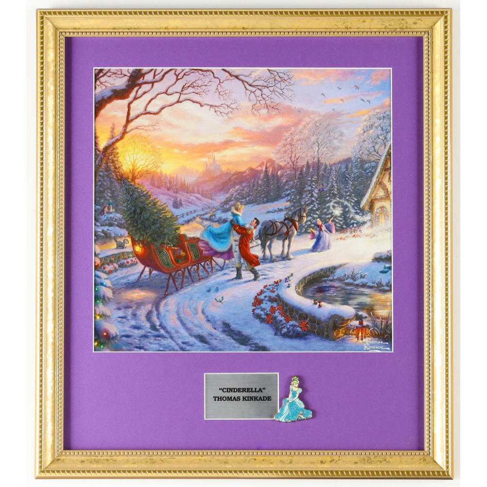 Thomas Kinkade "Cinderella" Custom Framed Print Display with Cinderella ...