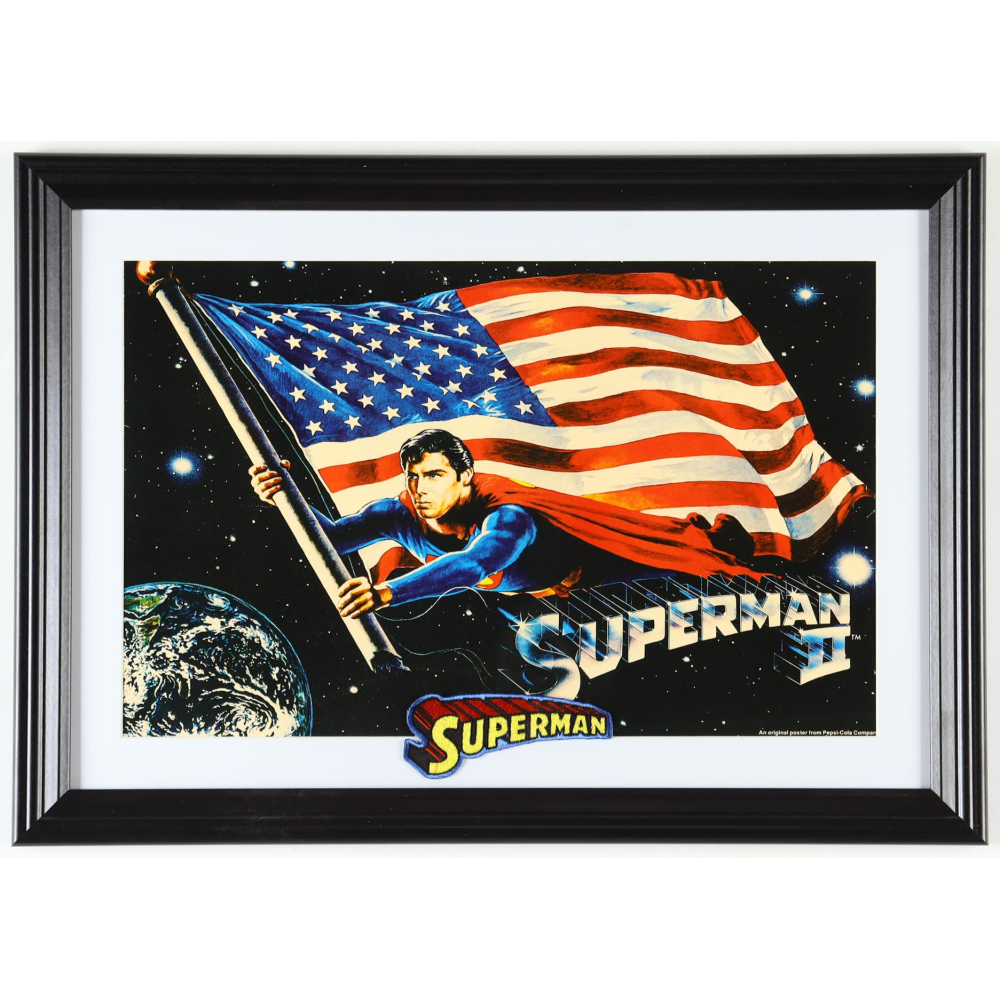 1980 "Superman II" Custom Framed Print Display With Superman Patch ...