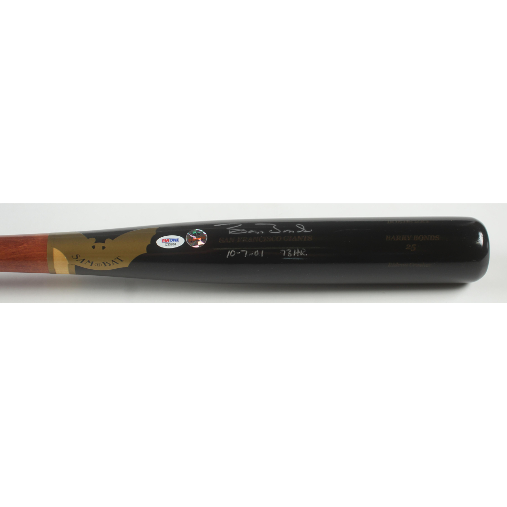Barry Bonds Signed Sam Bat Player Model Bonds 2K1 Baseball Bat ...