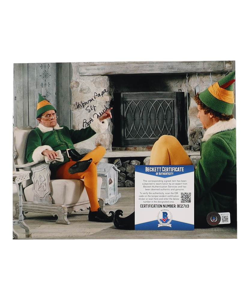 Bob Newhart Signed "Elf" 8x10 Photo Inscribed "Hi From Papa Elf ...