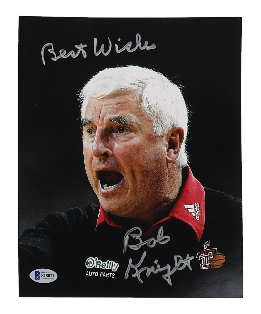 Bob Knight Signed 8x10 Photo Inscribed "Best Wishes" (Beckett ...