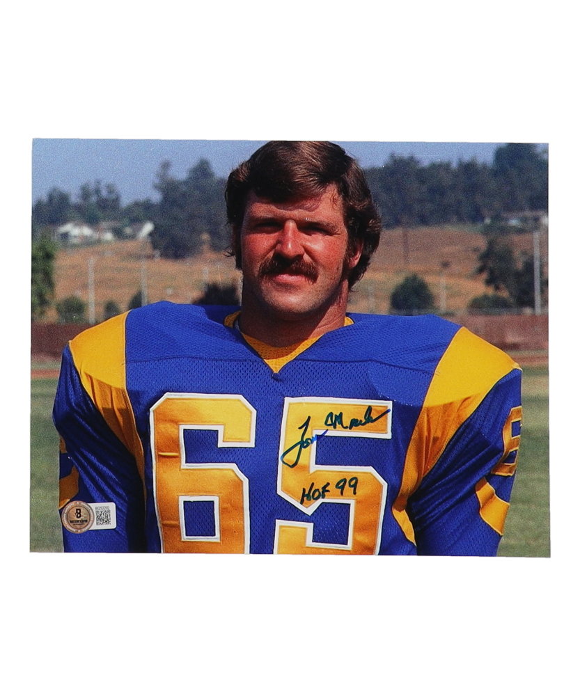Tom Mack Signed Rams 8x10 Photo Inscribed "HOF 99" (Beckett) | Pristine ...