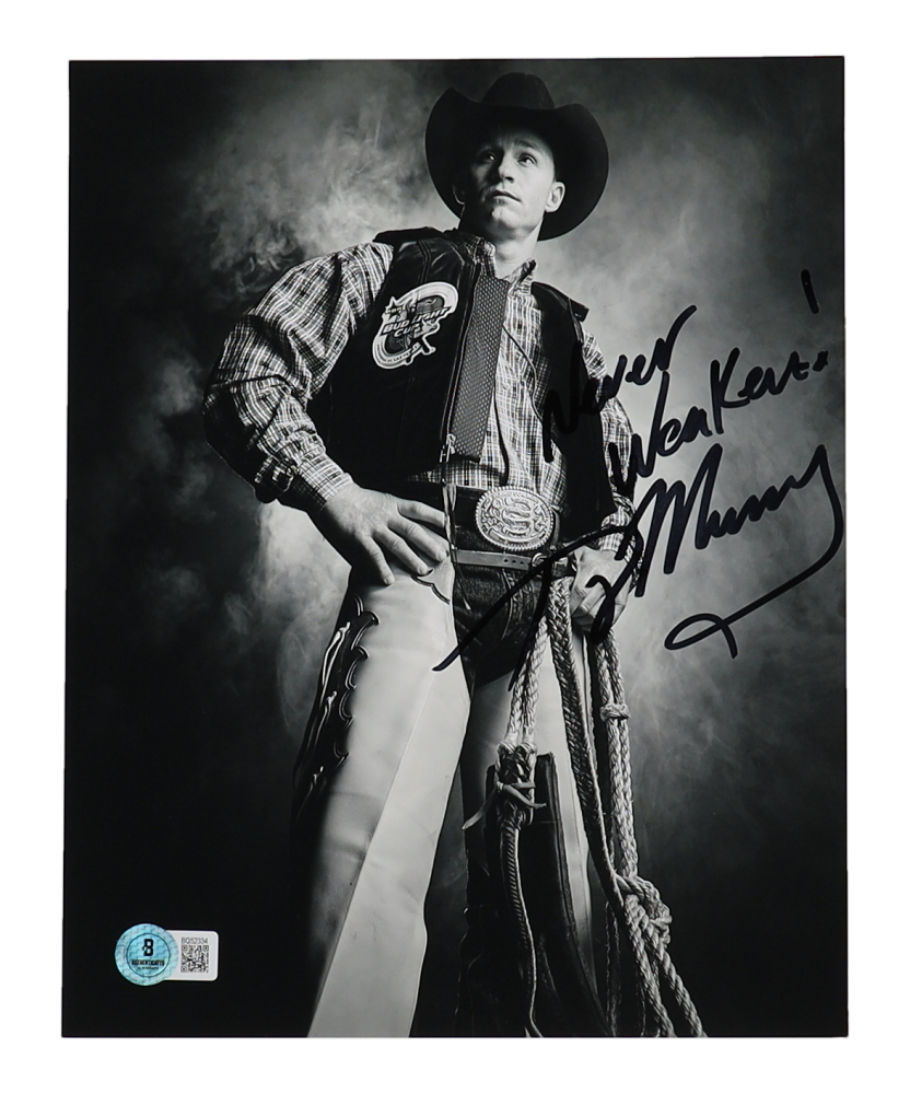 Ty Murray Signed PRCA 8x10 Photo Inscribed "Never Weaken!" (Beckett ...