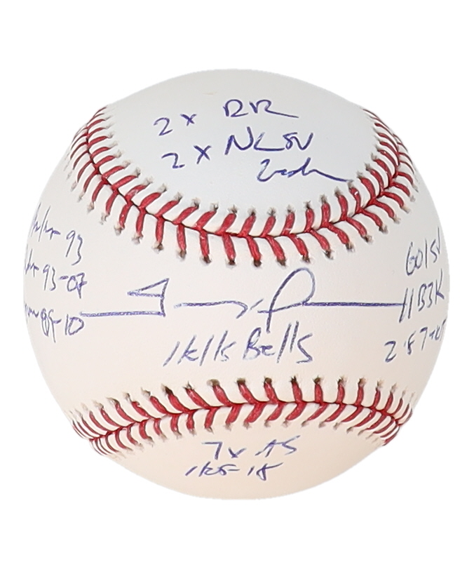 Trevor Hoffman Signed OML Baseball with Multiple Career Stat ...