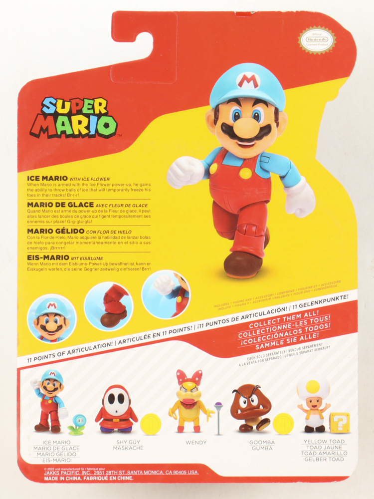 Charles Martinet Signed "Super Mario" Mario With Ice Flower Mini Action ...