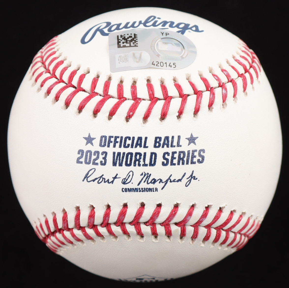 Corey Seager Signed 2023 World Series Logo Baseball (MLB) | Pristine ...