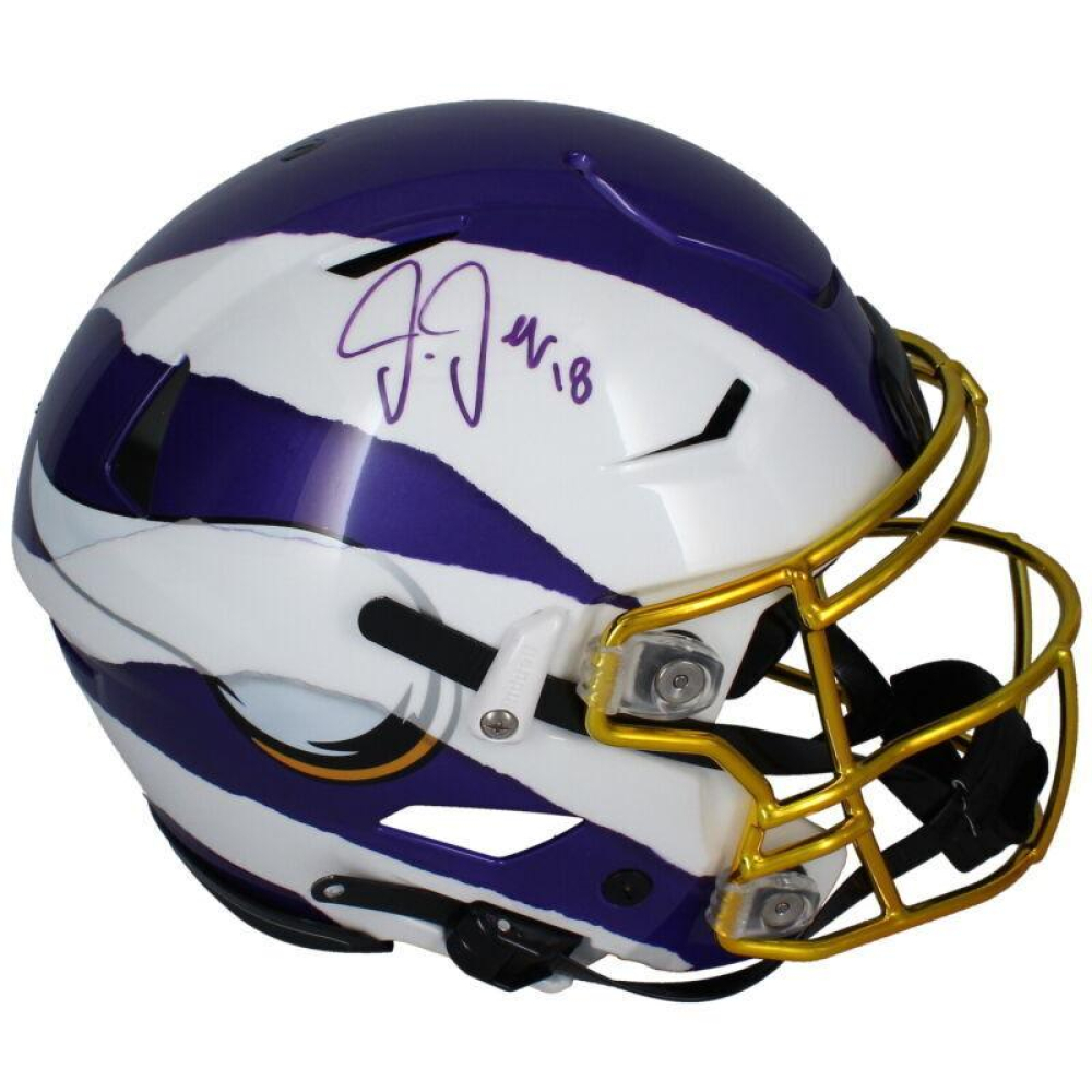 Justin Jefferson Signed Vikings Full-Size Authentic On-Field Custom ...