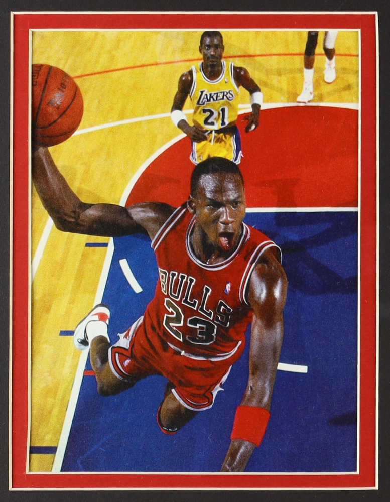 Michael Jordan Custom Framed Jersey Display With (2) Photos & (2) Cloth ...