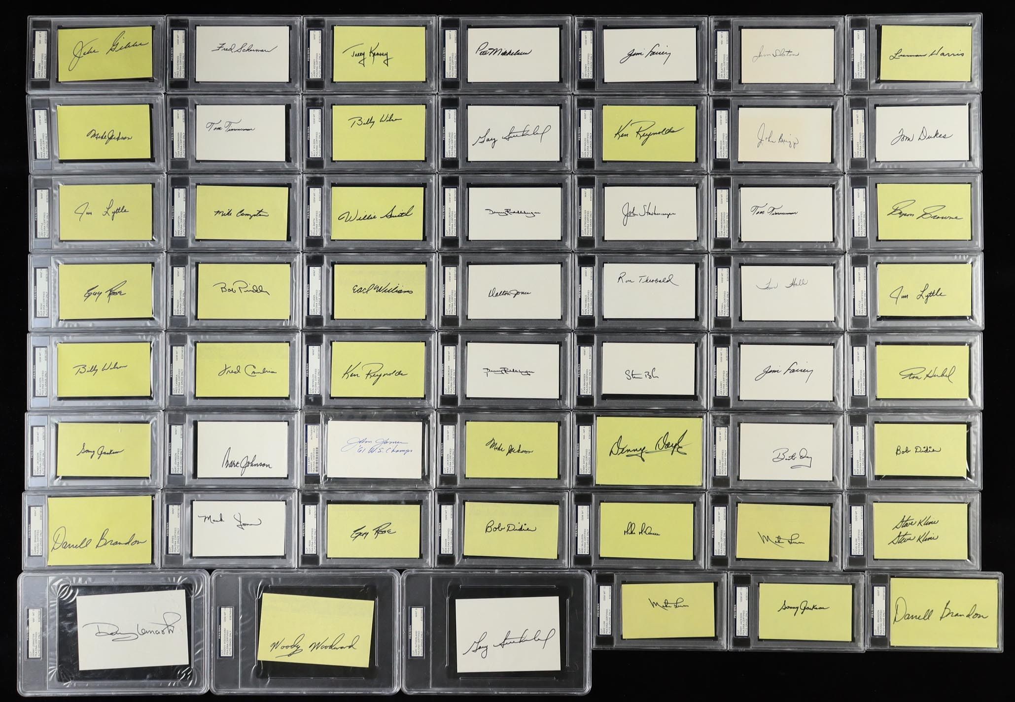 Lot of (55) Signed Vintage Baseball Player Index Cards (PSA) | Pristine ...