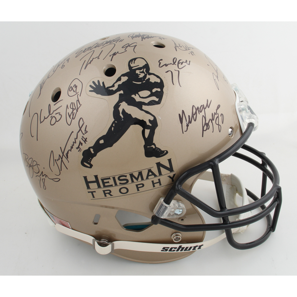 Heisman Trophy Logo Full-Size Helmet Signed By (14) with Earl Campbell ...