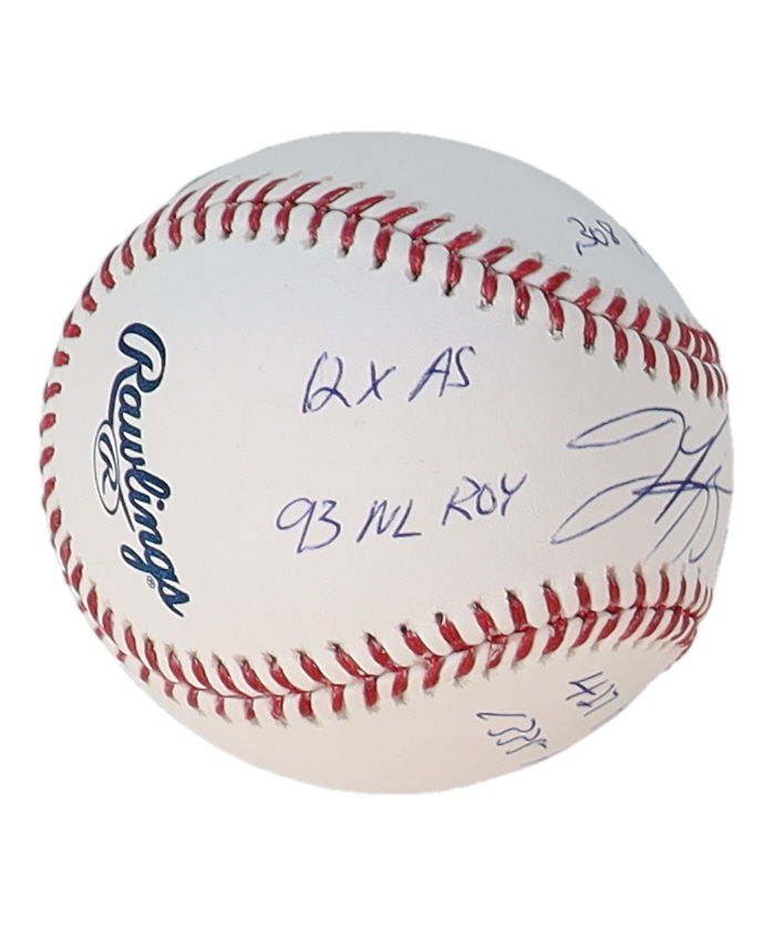 Mike Piazza Signed LE OML Baseball with Multiple Career Stat ...