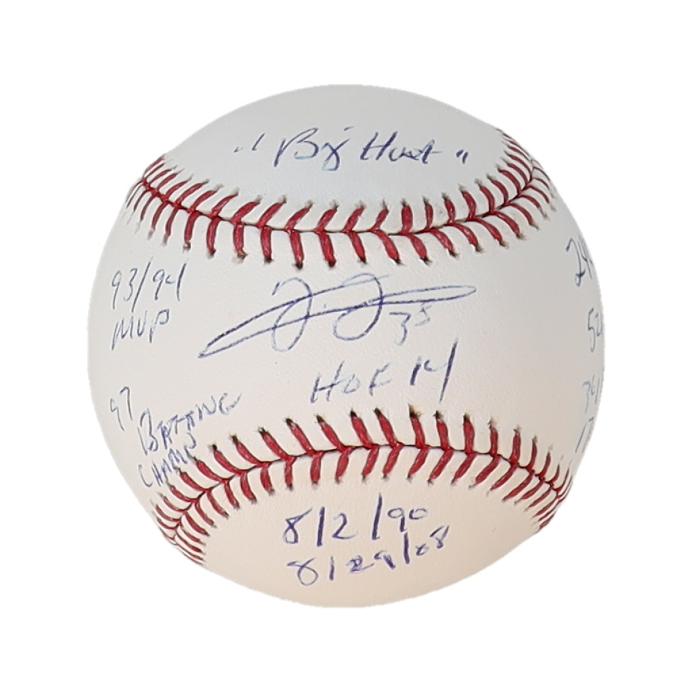 Frank Thomas Signed OML Baseball with Multiple Career Stat Inscriptions (PSA & MLB) | Pristine ...
