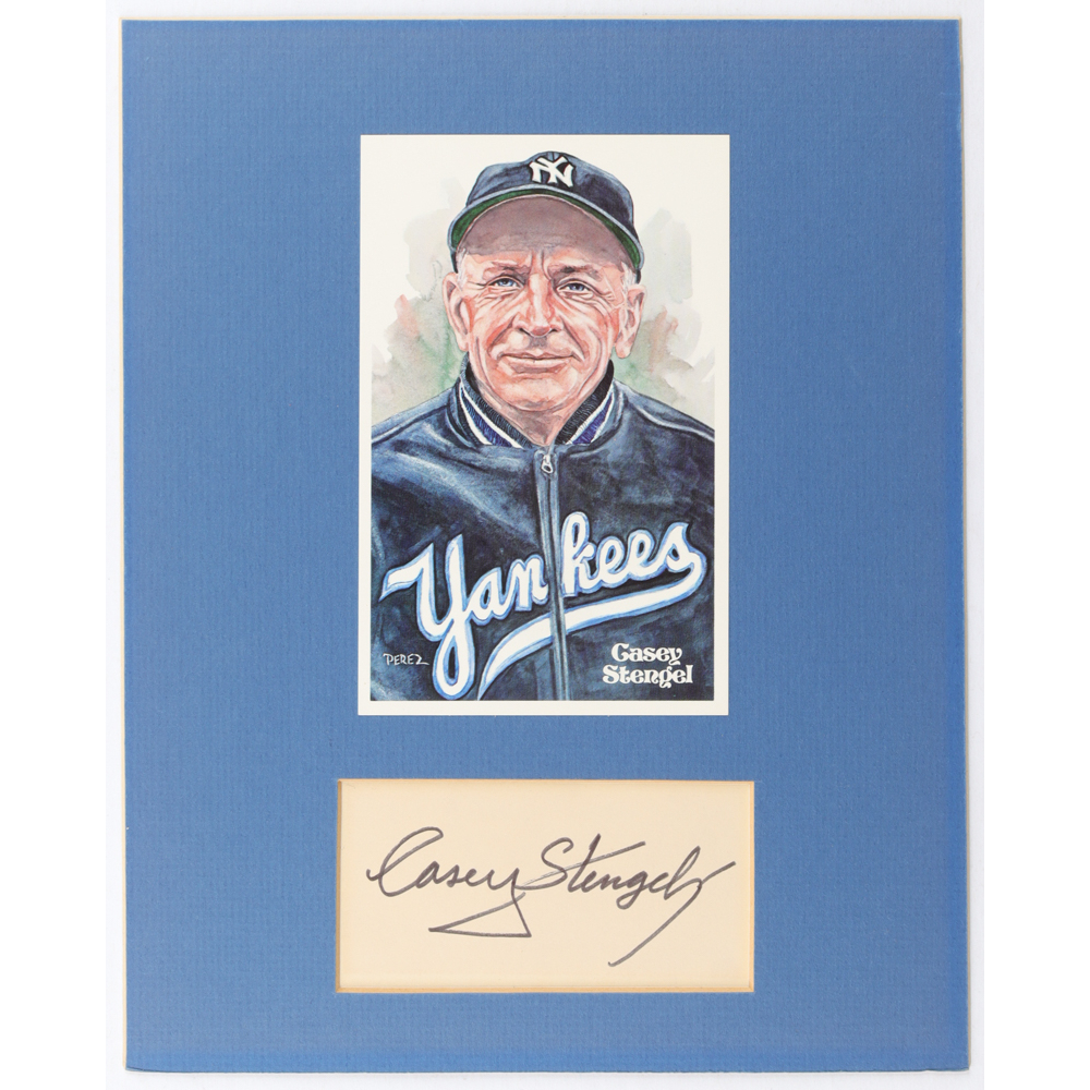 Casey Stengel Signed Custom Matted Cut Display (Beckett) | Pristine Auction