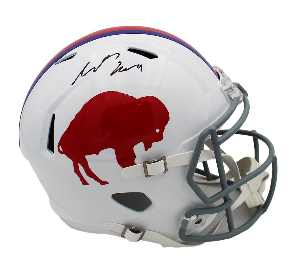 James Cook Signed Bills Full-Size Throwback Alternate Speed Helmet ...