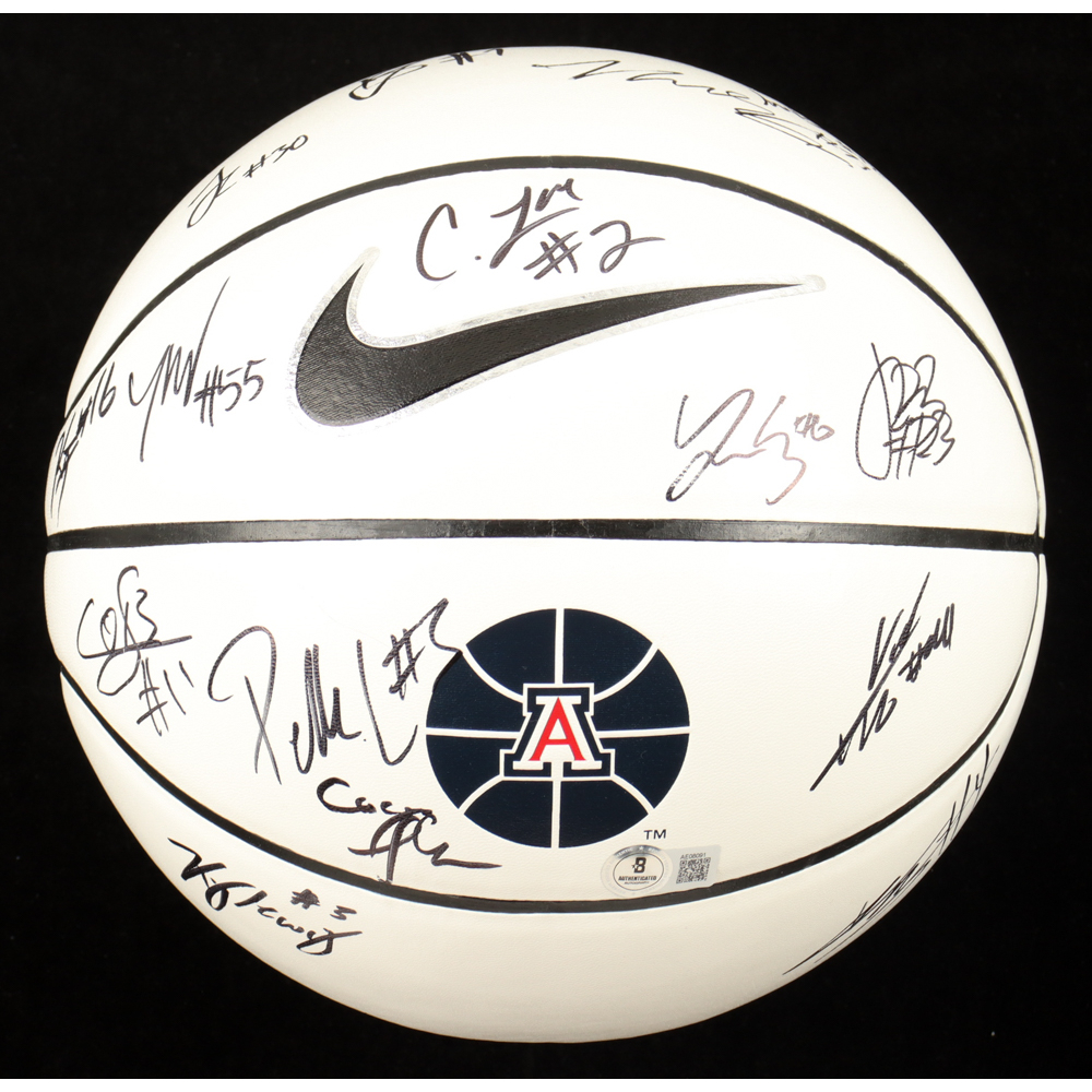 2023-24 Arizona Wildcats Logo Basketball Signed by (18) with Kylan ...