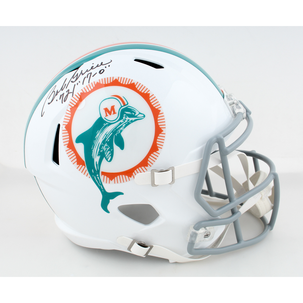 Bob Griese Signed Dolphins Full-Size Speed Helmet Inscribed "'72 / 17-0 ...