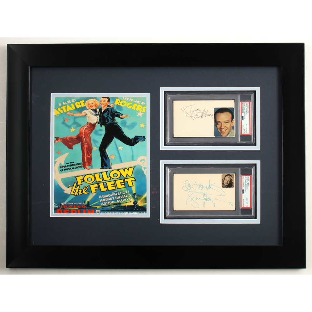 Fred Astaire & Ginger Rogers Signed "Follow the Feet" Custom Framed Cut ...