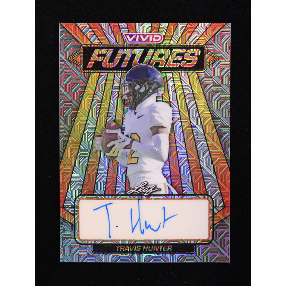 Travis Hunter 2024 Leaf Vivid Vivid Futures Mojo Gray #VF-TH1 RC #9/9 ...