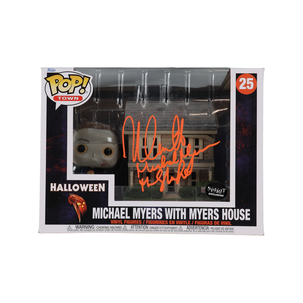 Nick Castle Signed "Halloween" #25 Michael Myers With Myers House Funko Pop! Town Vinyl Figure ...