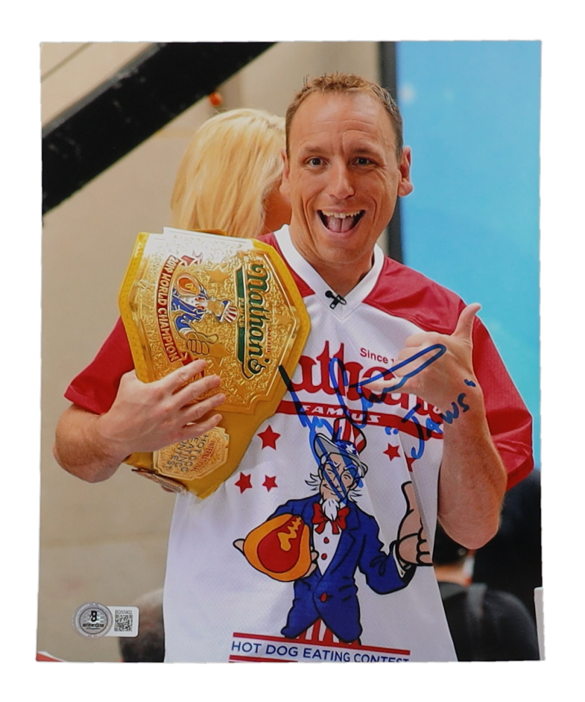 Joey Chestnut Signed 8x10 Photo Inscribed "Jaws" (Beckett) | Pristine ...