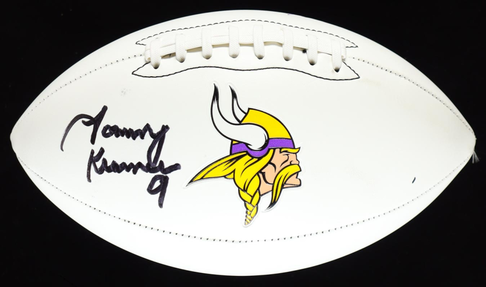 Tommy Kramer Signed Vikings Logo Football (Beckett) | Pristine Auction