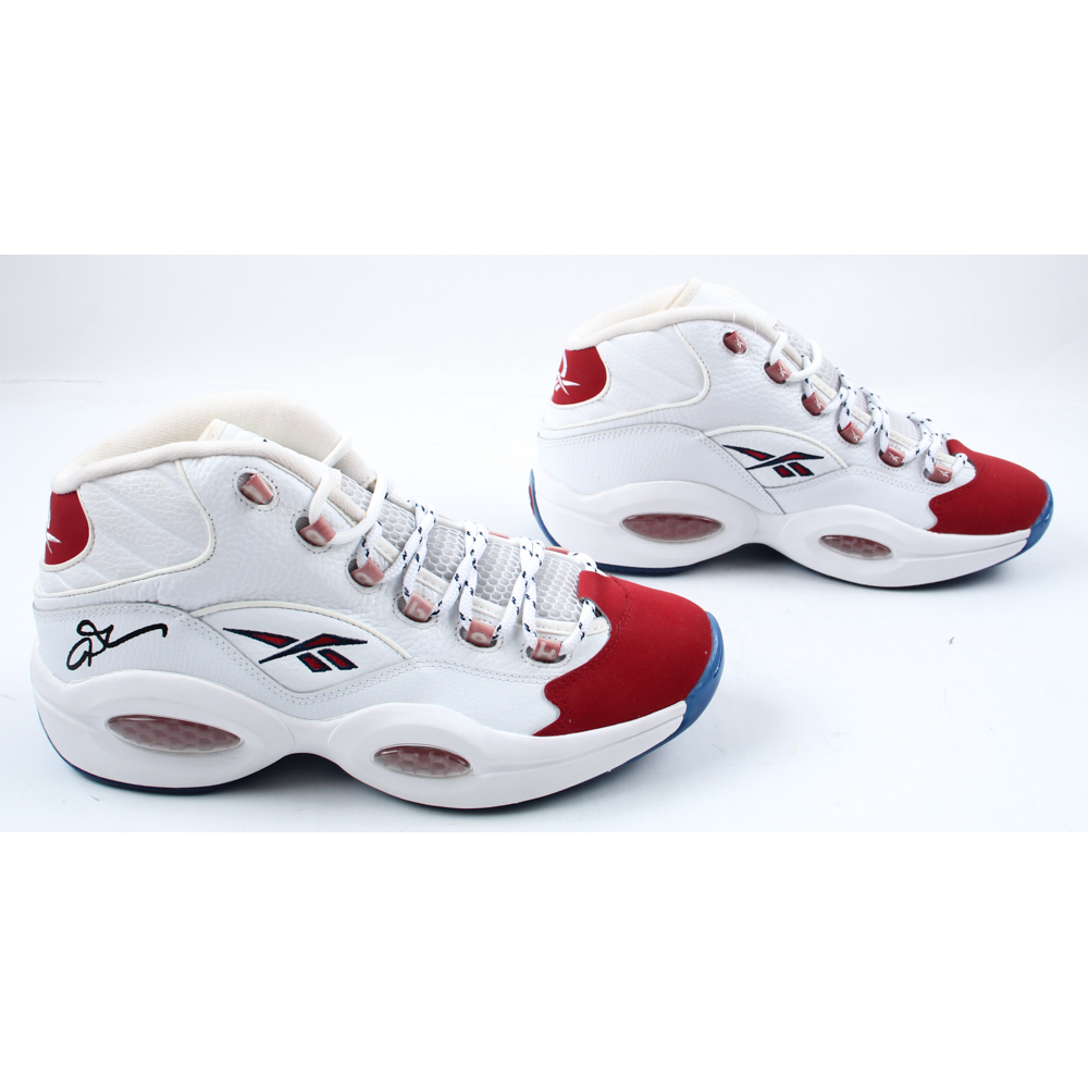 Allen Iverson Signed Pair of Reebok Basketball Shoes (PSA) | Pristine ...