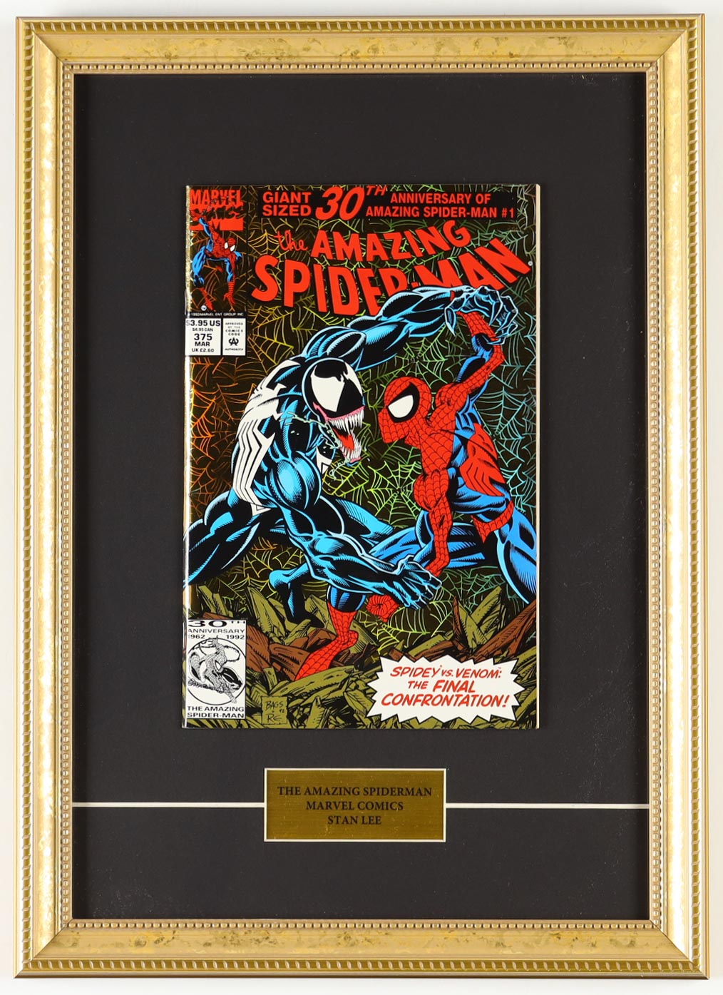 1993 "The Amazing Spider-Man" #375 Gold Foil 30th Anniversary Cover ...