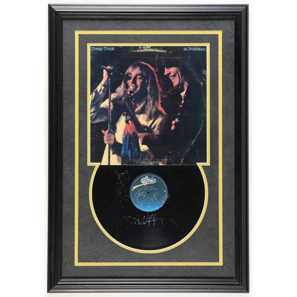 Cheap Trick "Cheap Trick at Budokan" Custom Framed Vinyl Album Cover Band-Signed By (4) with Bun ...