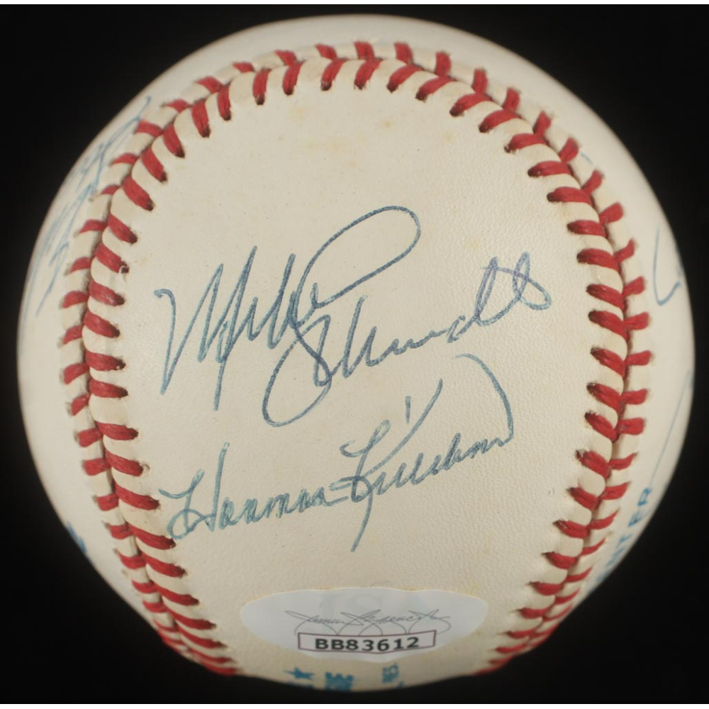 "500 Home Run Club" OAL Baseball Signed By (9) With Willie Mays, Hank ...