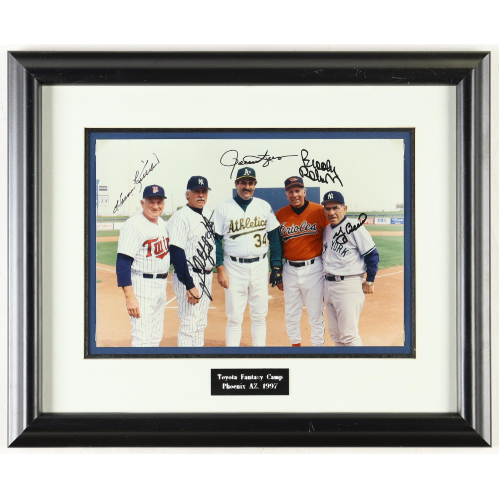 "Baseball Hall of Famers" Custom Framed Photo Display Signed By (5 ...
