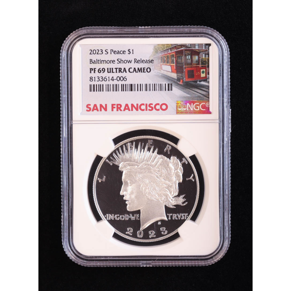 2023-S Peace Silver Dollar - Baltimore Show Release (PF69 ULTRA CAMEO ...