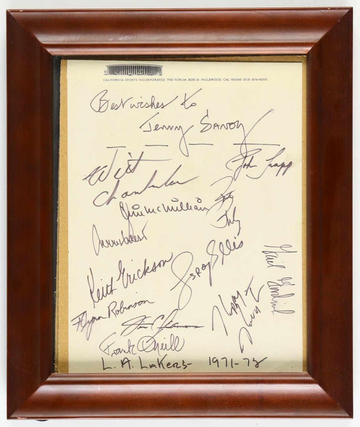 Wilt Chamberlain, Jerry West, Pat Riley, Gail Goodrich | 1971-71 Lakers ...