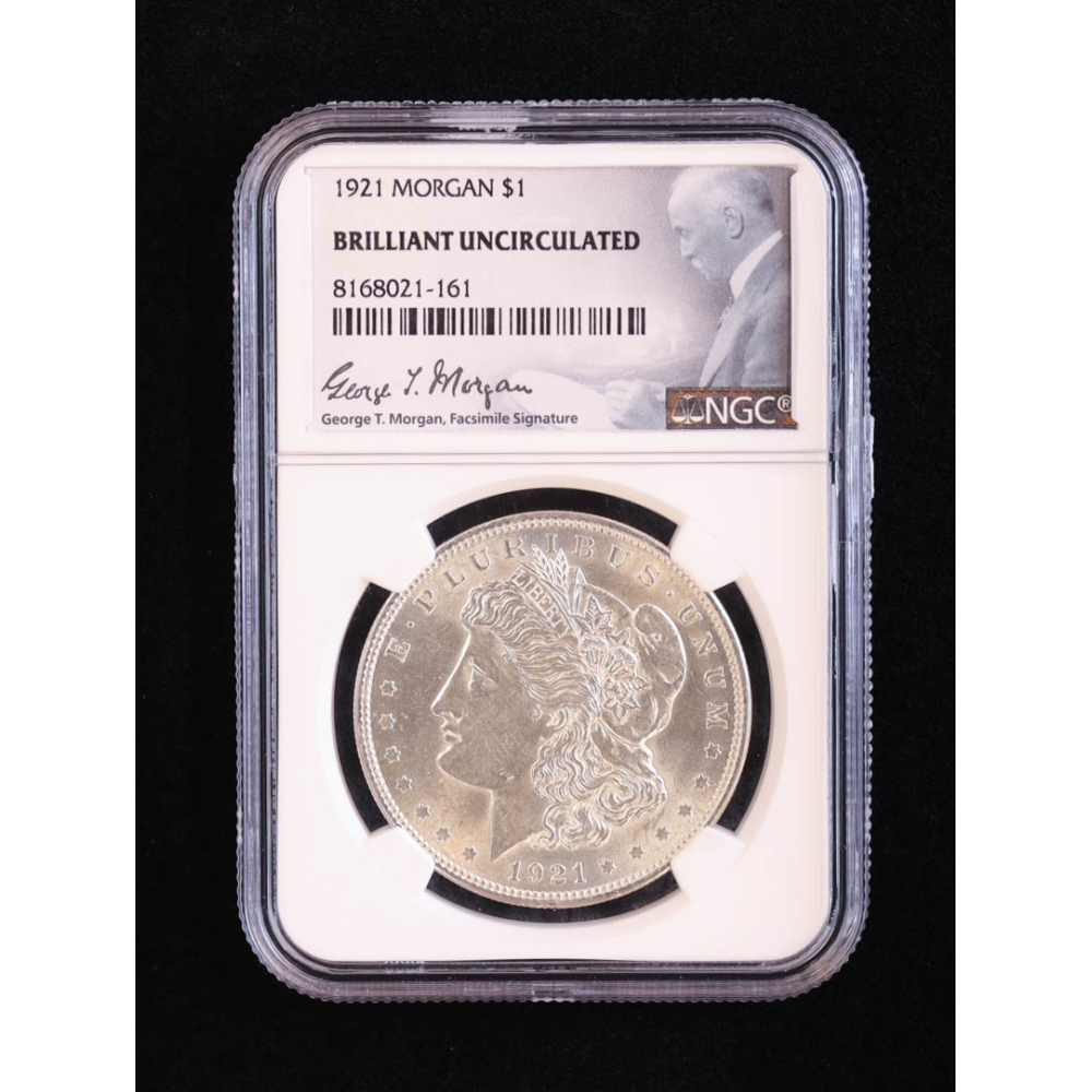 1921 Morgan Silver Dollar - George T. Morgan Facsimile Signature (NGC ...