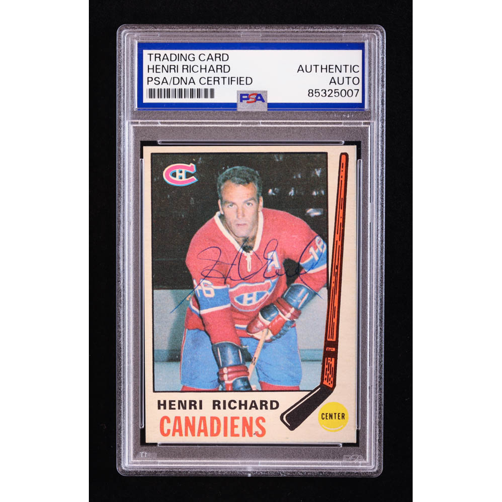 Henri Richard Signed 1969-70 O-Pee-Chee #163 (PSA) | Pristine Auction
