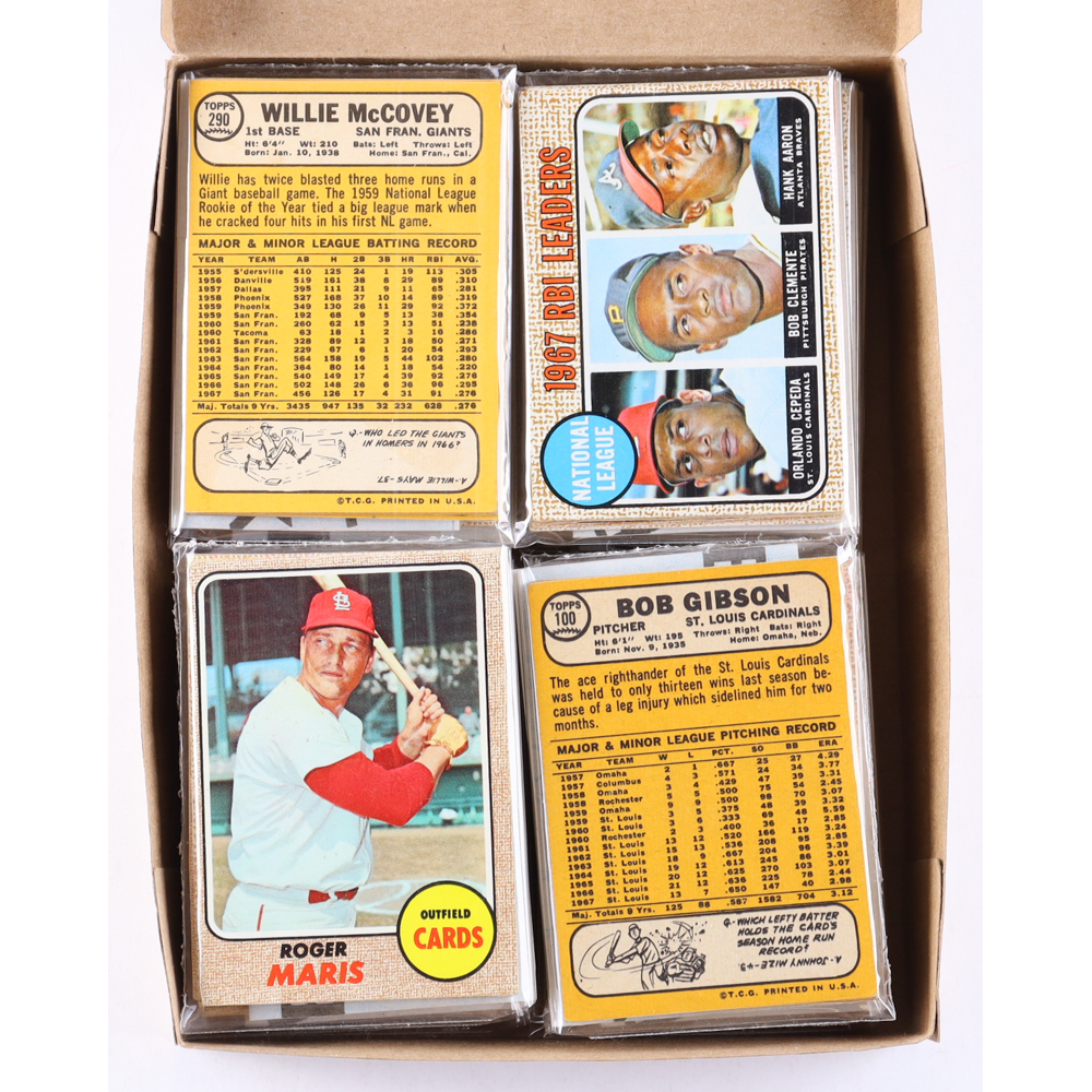 1968 Topps Baseball Cello Fun Pack Vending Box with (20) Packs ...