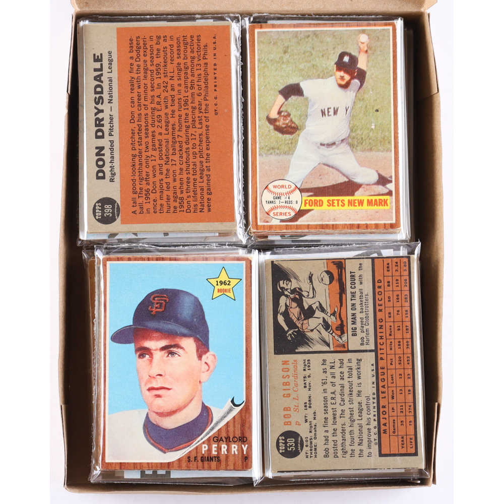 1962 Topps Baseball Cello Fun Pack Vending Box with (20) Packs ...