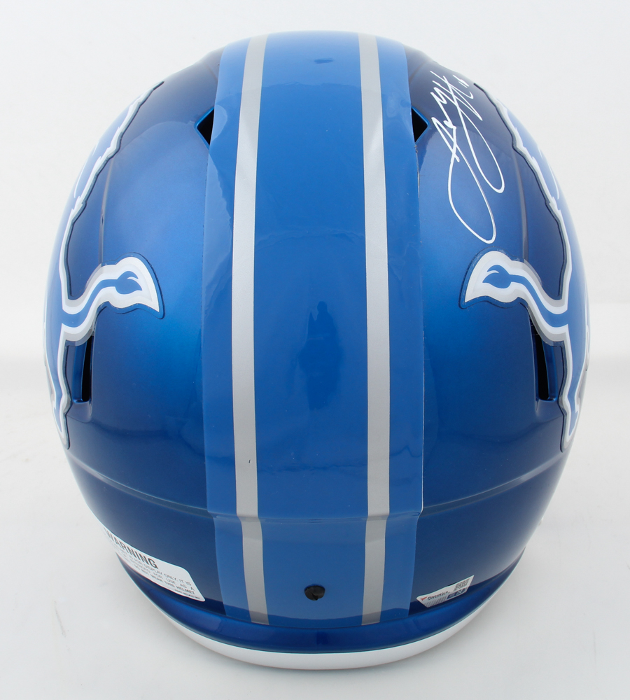 Jared Goff Signed Lions Full-Size Flash Alternate Speed Helmet ...
