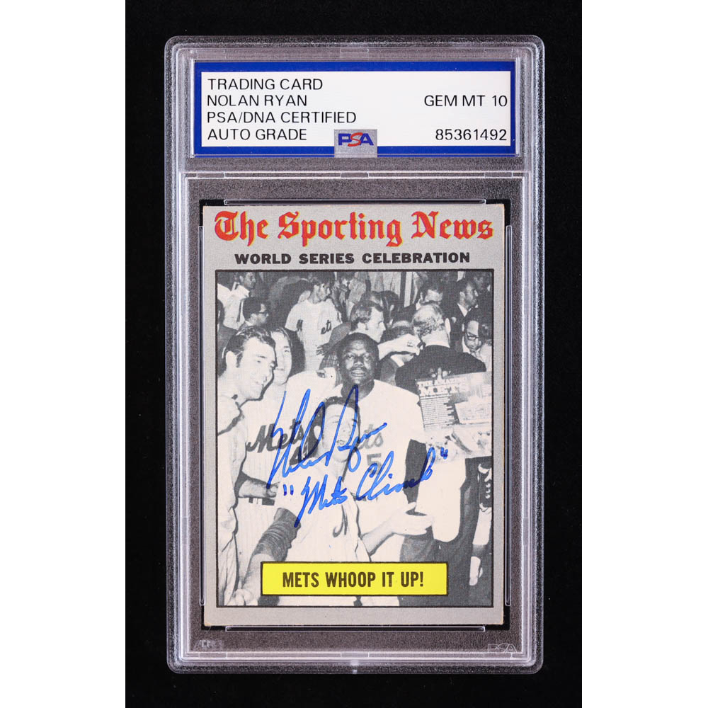 Nolan Ryan Signed World Series Summary 1970 Topps #310 / Mets Whoop it ...